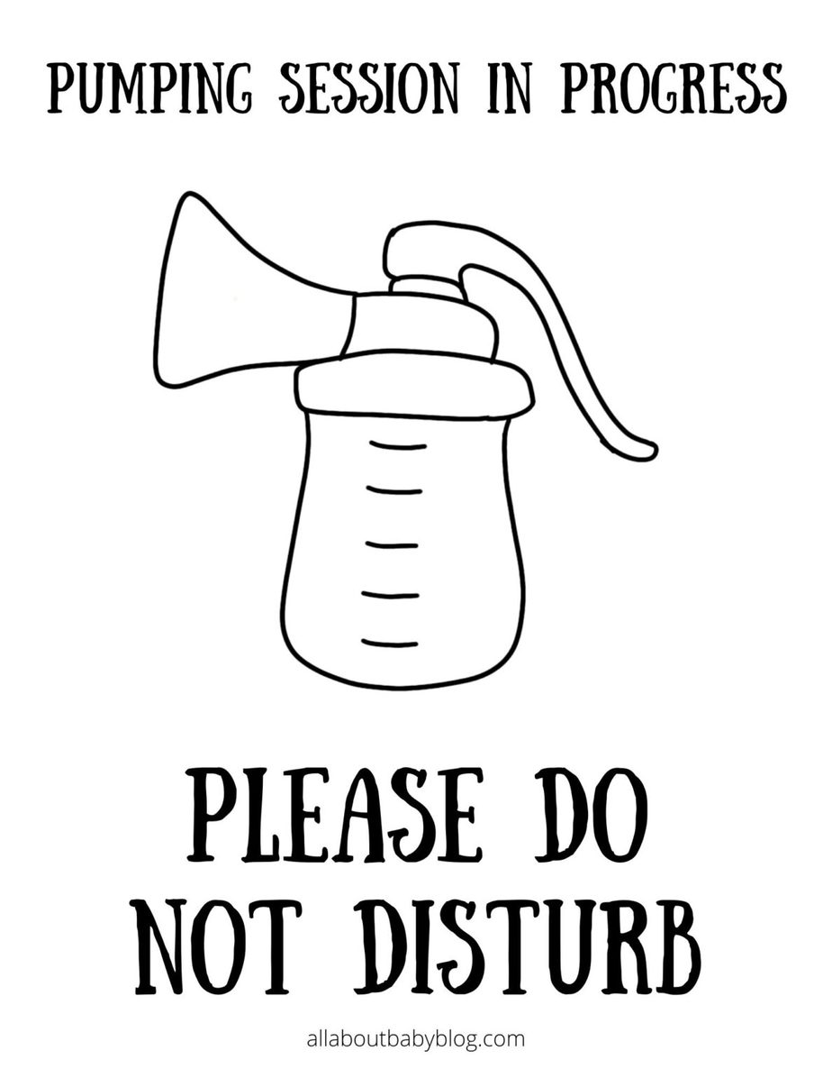 12 Free pumping signs to print and hang on the door - All about Baby Blog