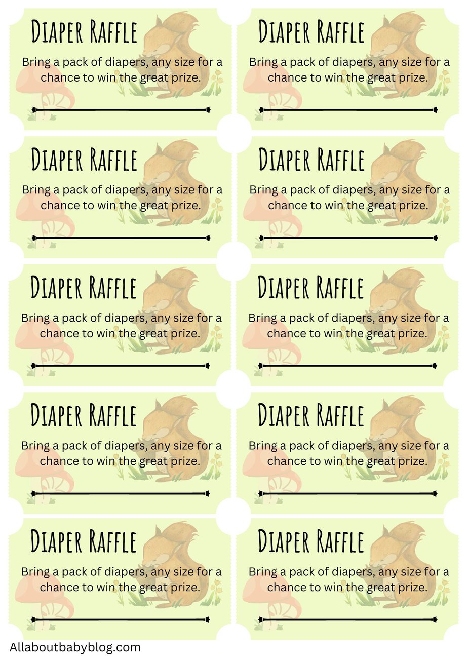 10 free printable diaper raffle tickets for your perfect baby shower ...